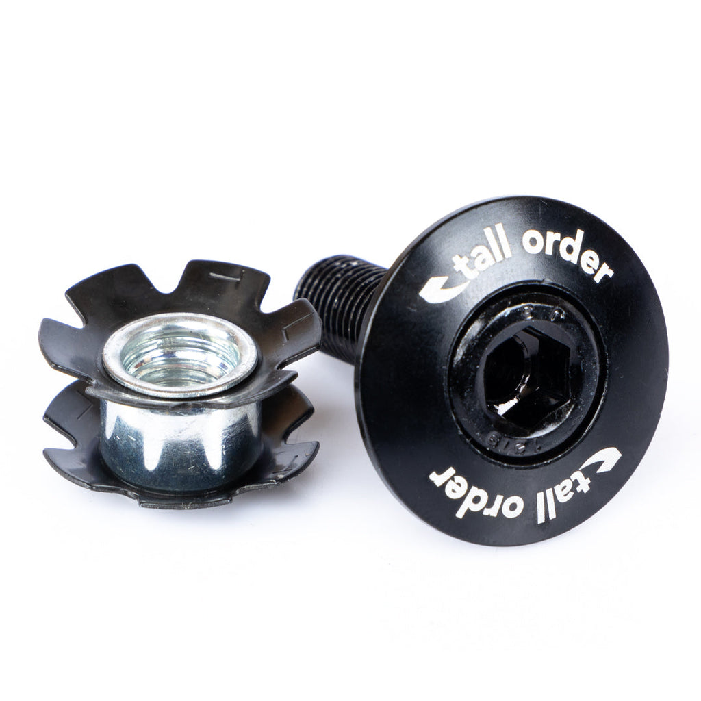 Tall Order Bikes Hollow Bolt Star Nut And Top Cap Black